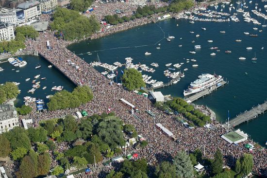 Aerial View Shows Hundreds Thousands People Editorial Stock Photo ...