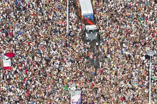 Aerial View Shows Hundreds Thousands People Editorial Stock Photo ...
