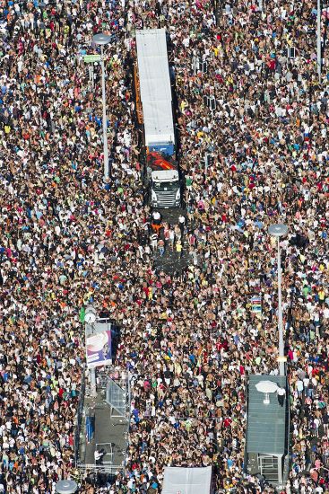 Aerial View Shows Hundreds Thousands People Editorial Stock Photo ...