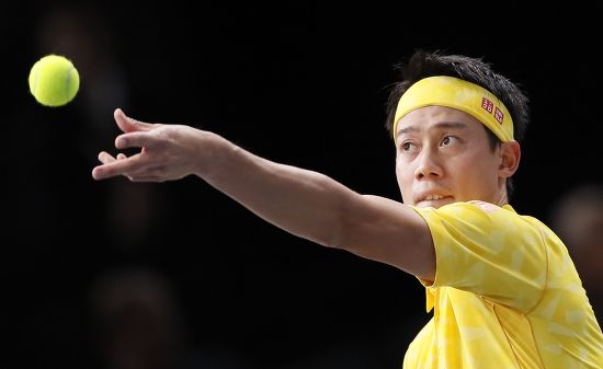 Kei Nishikori Japan Serves Ball Viktor Editorial Stock Photo - Stock ...