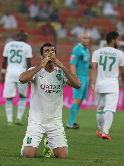 Alahli Player Omar Alsuma Celebrates After Editorial Stock Photo ...