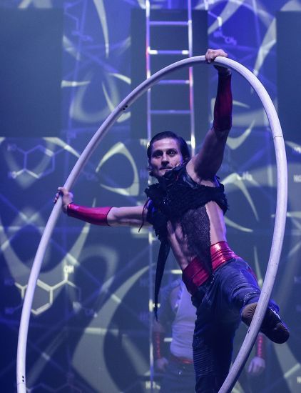 Acrobat Performs Stunts Hoop Opening Act Editorial Stock Photo - Stock ...