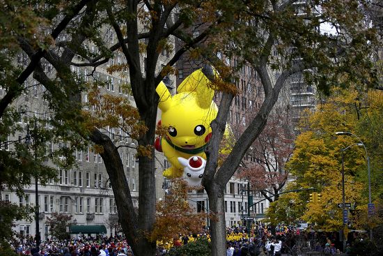 Pokemon20 Pikachu Balloon Floats Down Central Editorial Stock Photo ...