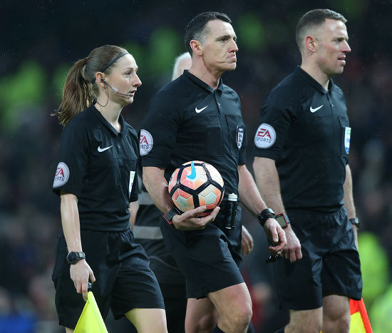 Referee Swarbrick Linesmen Stuart Burt Sian Editorial Stock Photo ...