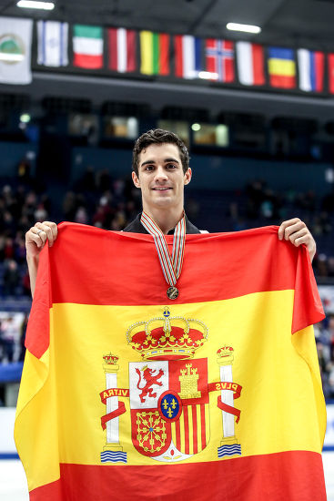 Gold Medalist Javier Fernandez Spain Celebrates Editorial Stock Photo ...