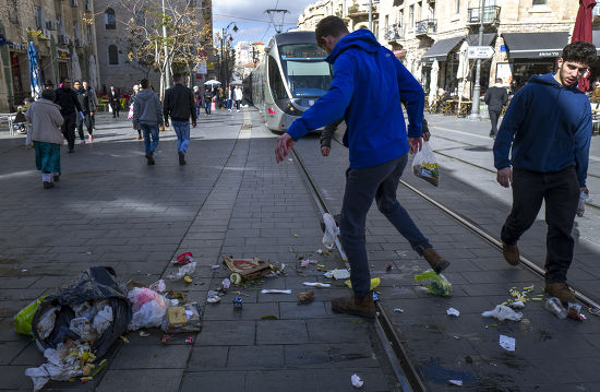 Unidentified People Kick Away Garbage Thrown Editorial Stock Photo ...