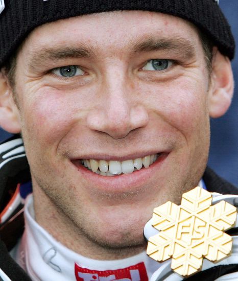 Austrias Benjamin Raich Poses His Medal Editorial Stock Photo - Stock ...