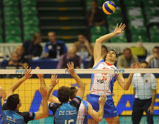 Serbian Milos Nikic Action During Fivb Editorial Stock Photo - Stock ...