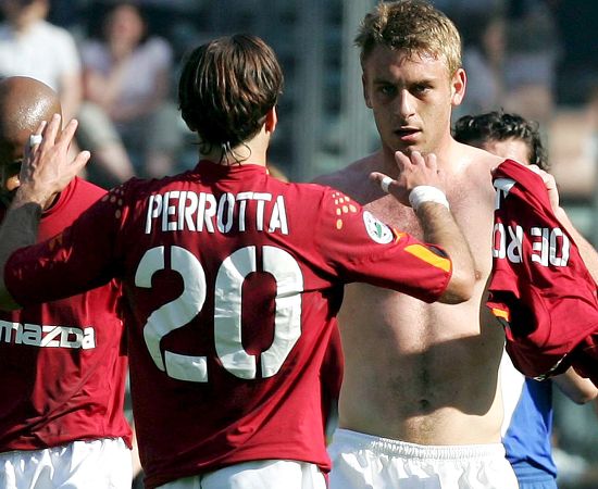 Simone Perrotta L Roma Congratulates Barechested Editorial Stock Photo ...