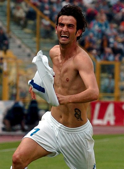 Barechested Simone Del Nero Brescia Celebrates Editorial Stock Photo ...