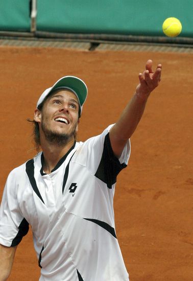 Argentinian Tennis Player Gaston Gaudio Serves Editorial Stock Photo ...