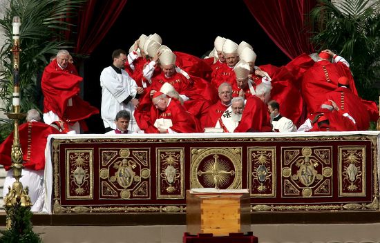 Strong Breeze Catches Red Robes Cardinals Editorial Stock Photo - Stock ...