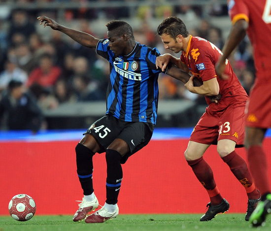 Marco Motta R Roma Mario Balotelli Editorial Stock Photo - Stock Image ...