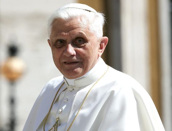 Pope Benedictus Xvi During His First Editorial Stock Photo - Stock ...