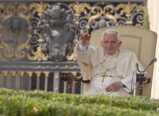 Pope Benedict Xvi Gestures During General Editorial Stock Photo - Stock ...