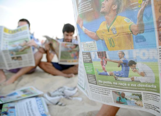 Front Pages Some Brazilian Newspapers Open Editorial Stock Photo ...