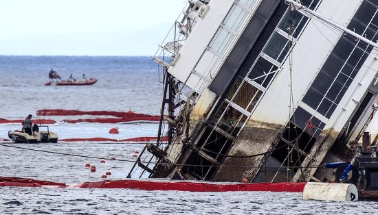 General View Shows Shipwrecked Cruise Costa Editorial Stock Photo ...