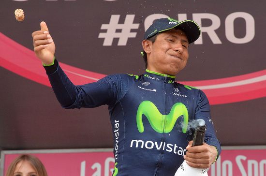 Colombian Cyclist Nairo Quintana Team Movistar Editorial Stock Photo ...