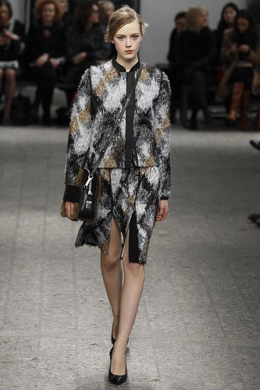 Model Presents Creation By Sportmax During Editorial Stock Photo ...