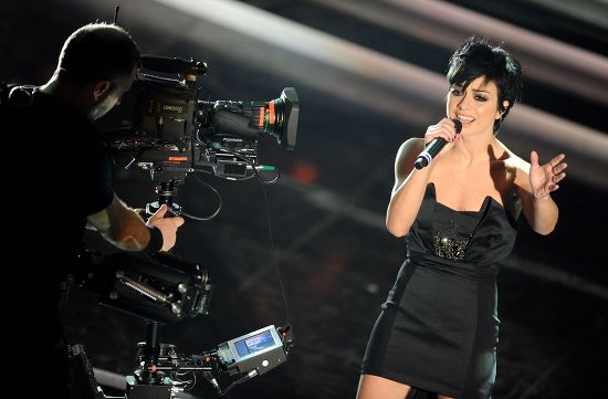 Italian Singer Dolcenera Performs On Stage Editorial Stock Photo ...