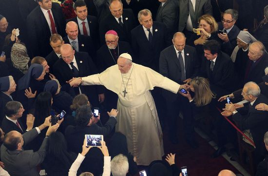 Pope Francis Pulled Side Side He Editorial Stock Photo - Stock Image ...