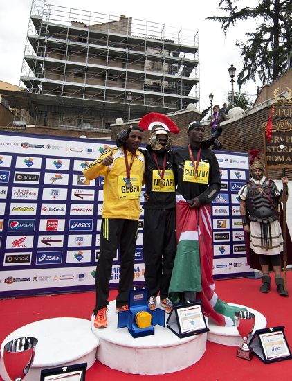 Romes Marathon Podium Ceremony Male Silver Editorial Stock Photo ...