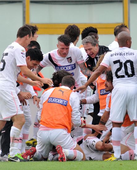 Palermo Players Celebrate After Scoring 11 Editorial Stock Photo ...