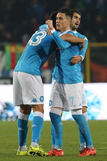 Napolis Players Celebrates During Italian Serie Editorial Stock Photo ...