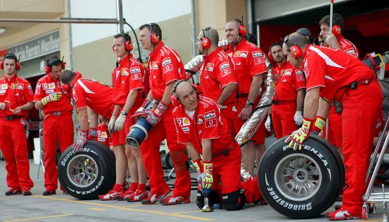 Team Ferrari Mechanics Training Pit Stop Editorial Stock Photo - Stock ...