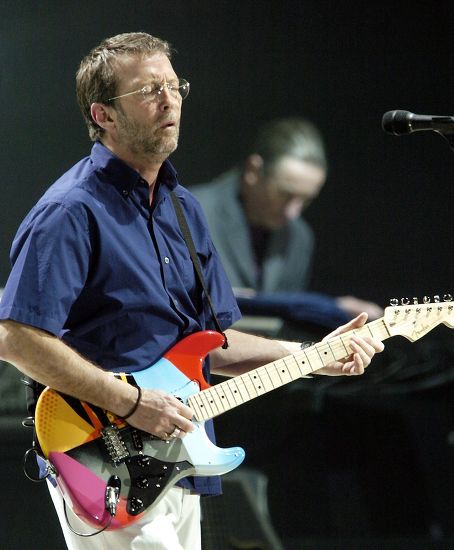 British Rockstar Eric Clapton Performs Live Editorial Stock Photo ...