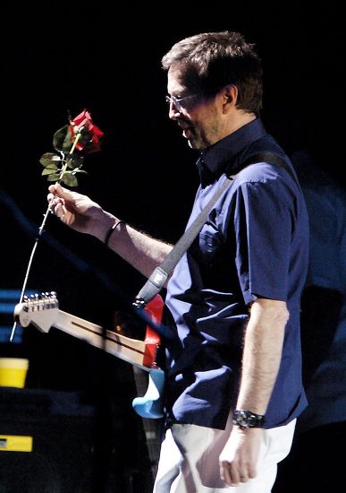 British Rockstar Eric Clapton Accepts Rose Editorial Stock Photo ...