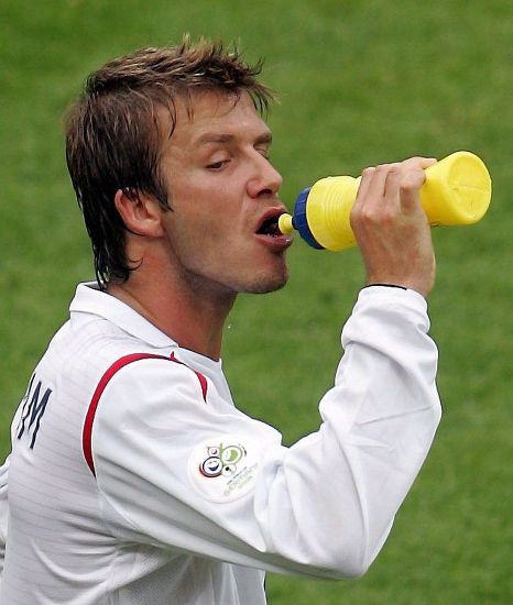 Englands David Beckham Takes Drink During Editorial Stock Photo - Stock ...