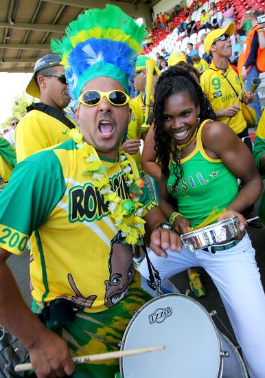 Brazilian Fans Cheer On Their Team Editorial Stock Photo - Stock Image ...