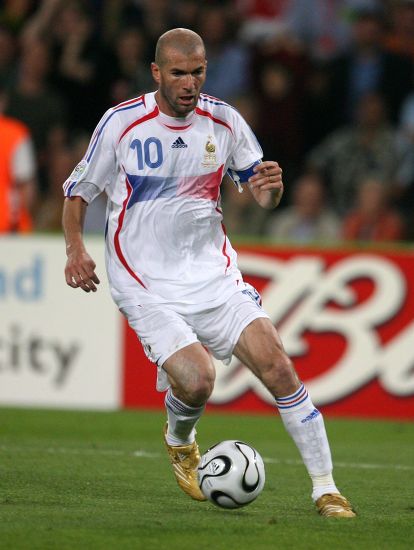 French Player Zinedine Zidane Takes Shot Editorial Stock Photo - Stock ...