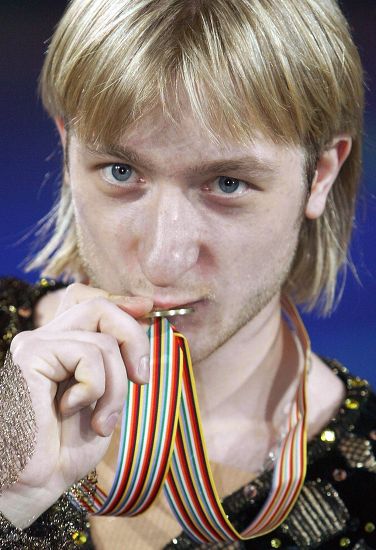 Yevgeny Plushenko Russia Kisses His Gold Editorial Stock Photo - Stock ...