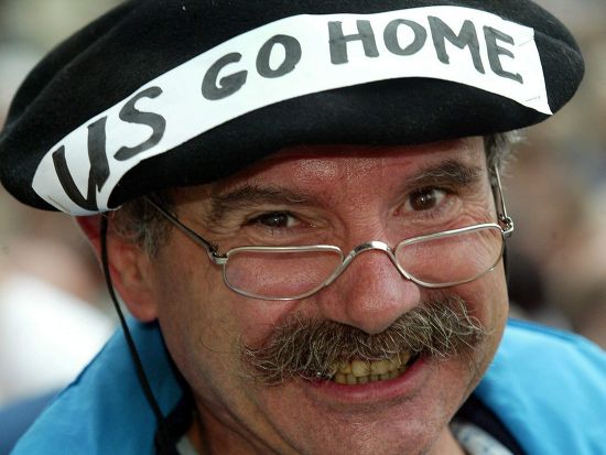 Antiglobalisation Activist Wearing French Barret Sporting Editorial ...