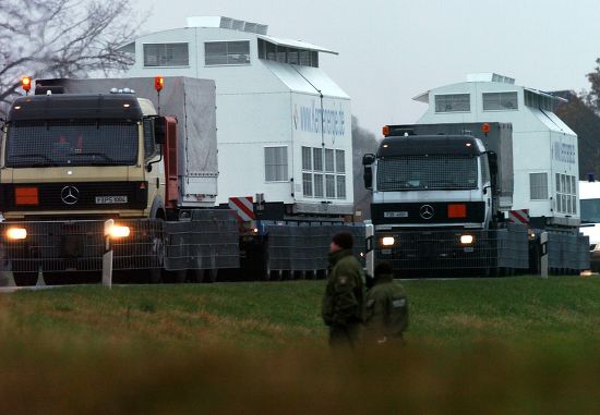 Twelve Castor Nuclear Waste Containers On Editorial Stock Photo - Stock ...