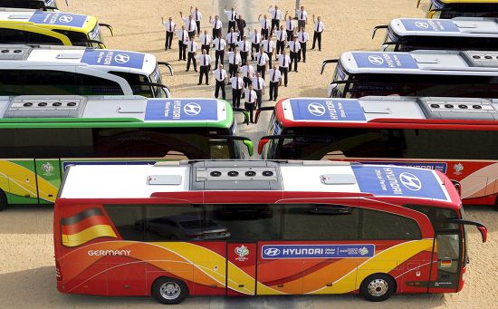 Drivers 32 Team Buses Fifa World Editorial Stock Photo - Stock Image ...