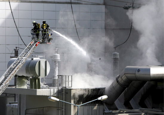 Firemen Extinguish Fire Transformer Station On Editorial Stock Photo ...
