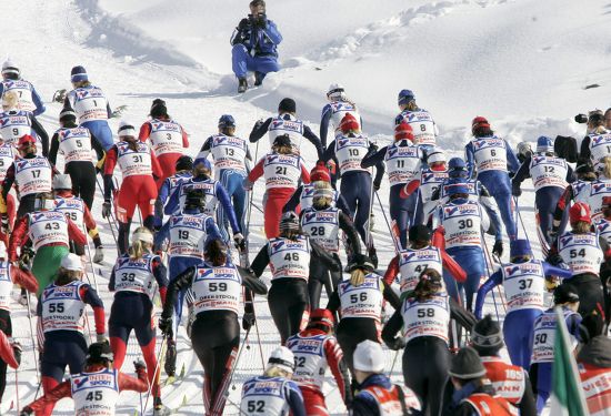 Athletes Climb Slopes During Womens 30 Editorial Stock Photo - Stock ...
