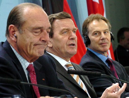 German Chancellor Gerhard Schroeder C British Editorial Stock Photo ...