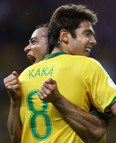 Brazilians Kaka 8 Cafu Celebrate 10 Editorial Stock Photo - Stock Image ...