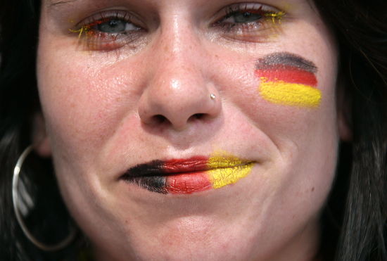 German Supporter Has Her Face Painted Editorial Stock Photo - Stock ...