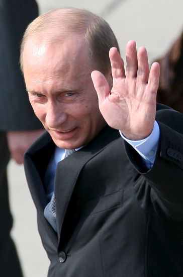 Russian President Vladimir Putin Waves He Editorial Stock Photo - Stock ...