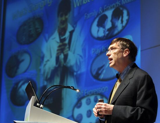 Microsoft Cofounder Bill Gates Talks During Editorial Stock Photo ...