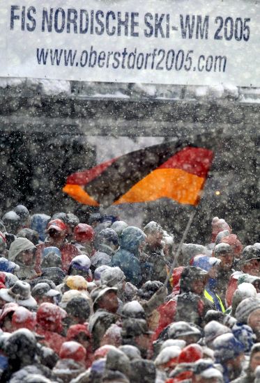 Spectators Covered Layer Snow Ski Jumping Editorial Stock Photo - Stock ...