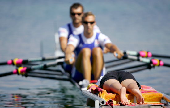 Woman Holds Rowing Boat Starting Line Editorial Stock Photo - Stock ...