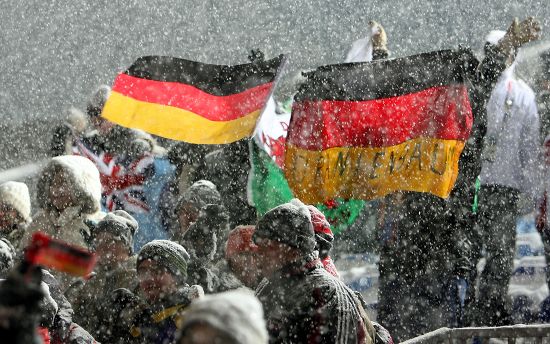 German Flags Being Waved Spectators Wait Editorial Stock Photo - Stock ...