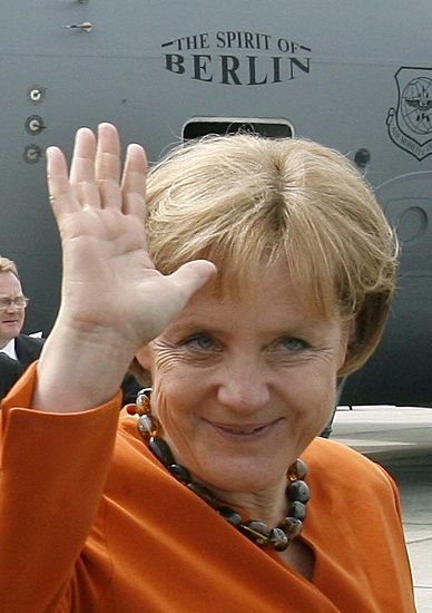 German Chancellor Angela Merkel Waves She Editorial Stock Photo - Stock ...