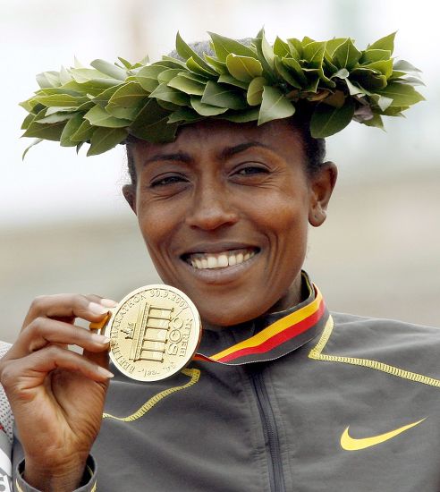 Ethiopias Marathon Runner Gete Wami Poses Editorial Stock Photo - Stock ...